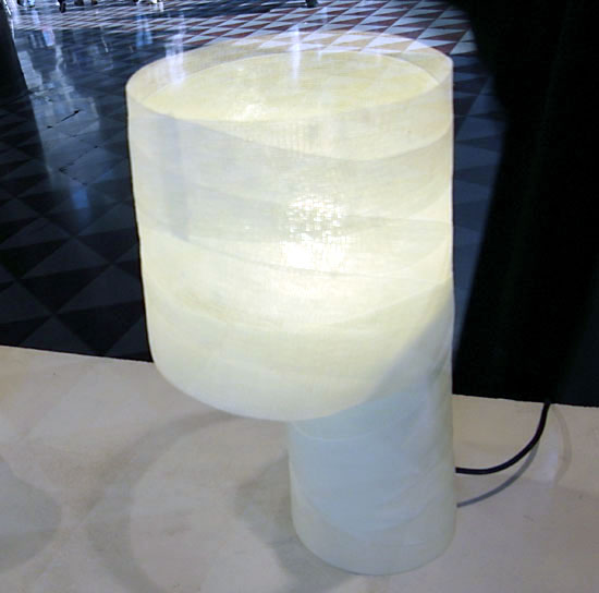 'unbroken' fibreglass plaster lamps by zaven