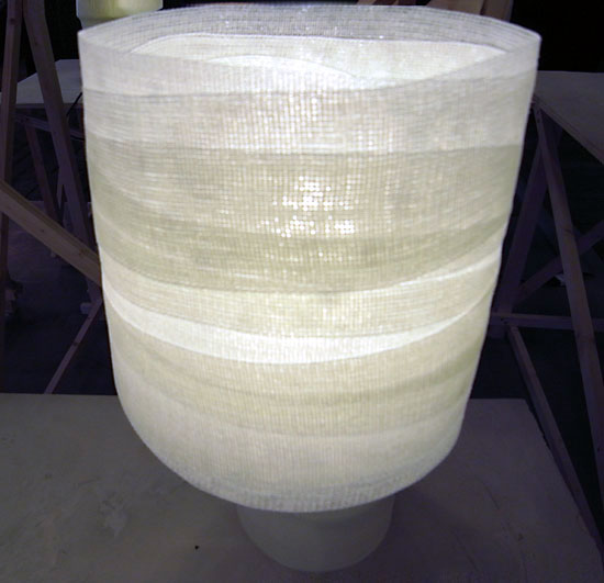 'unbroken' fibreglass plaster lamps by zaven