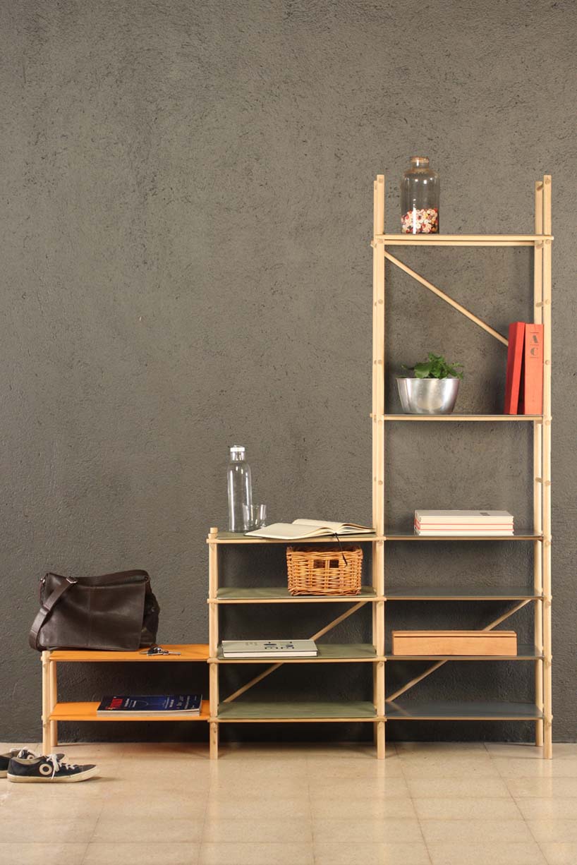 studioapart: andamio modular shelf assembly