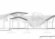 archi-union's 'in bamboo' pavilion is shaped like a infinity symbol