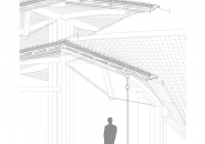 archi-union's 'in bamboo' pavilion is shaped like a infinity symbol