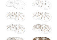 archi-union's 'in bamboo' pavilion is shaped like a infinity symbol