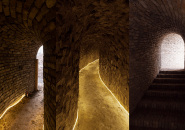 atelier xi's sculptural library emerges from ruins in old chinese village