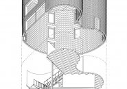 BLAF architects uses recycled bricks to build curved 'gjG house' in belgium