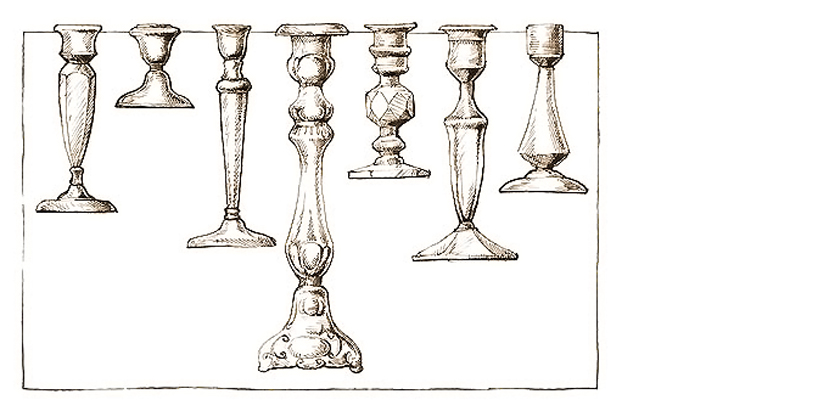 reddish studio’s ‘menorah’ design uses candlesticks from around the world