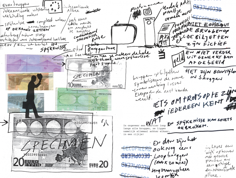 fictional bridges on euro banknotes realized by robin stam