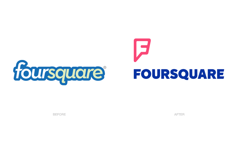 check out the new foursquare logo and app interface