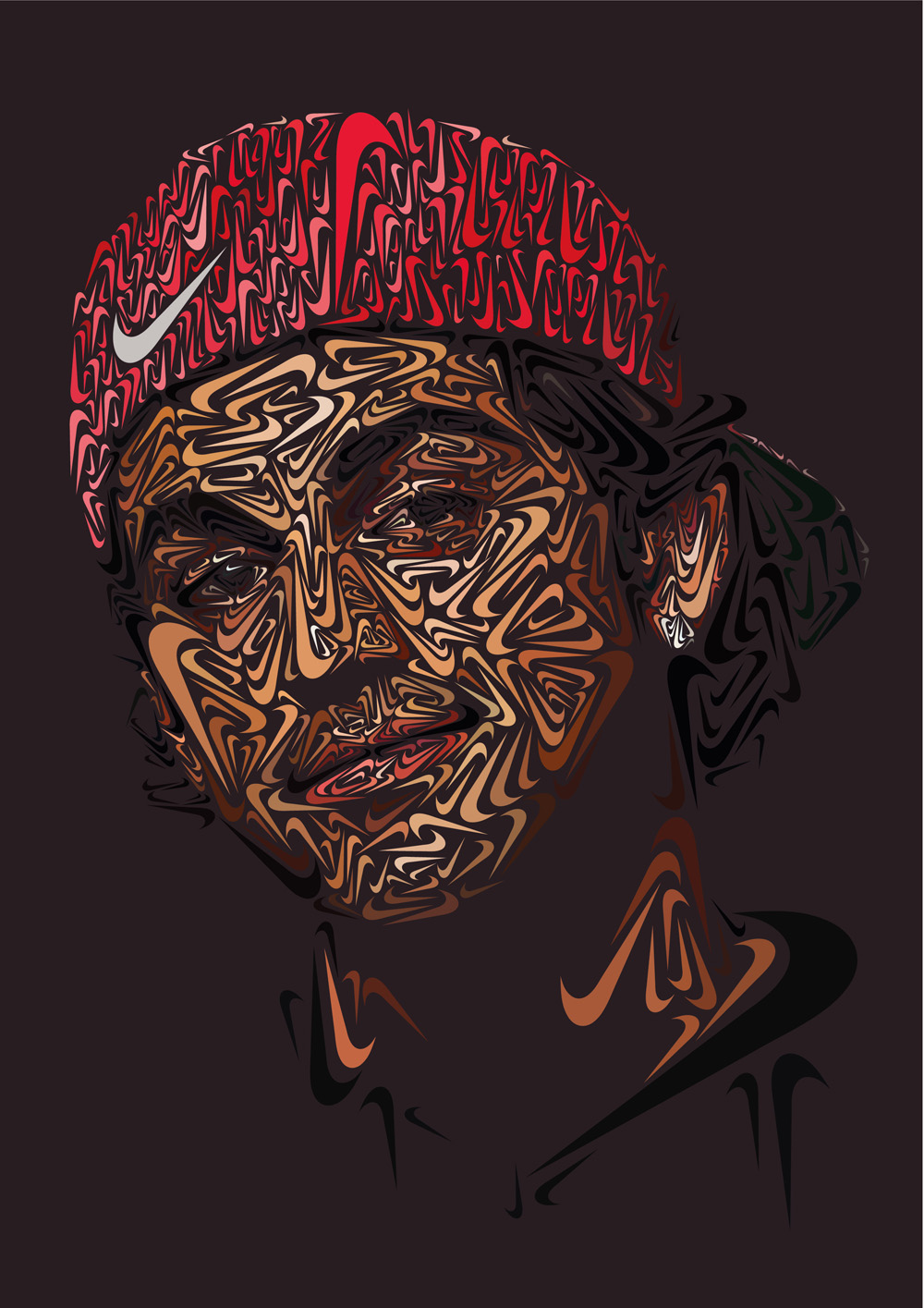 NIKE swoosh portraits by andy gellenberg