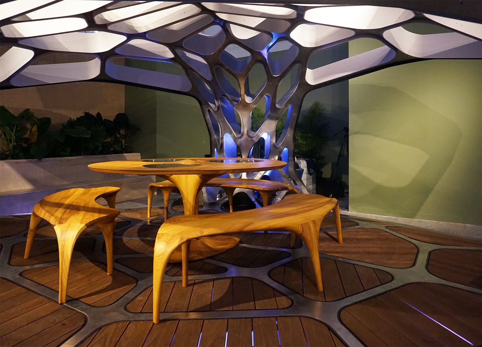 zaha hadid volu, dining pavilion at design miami/