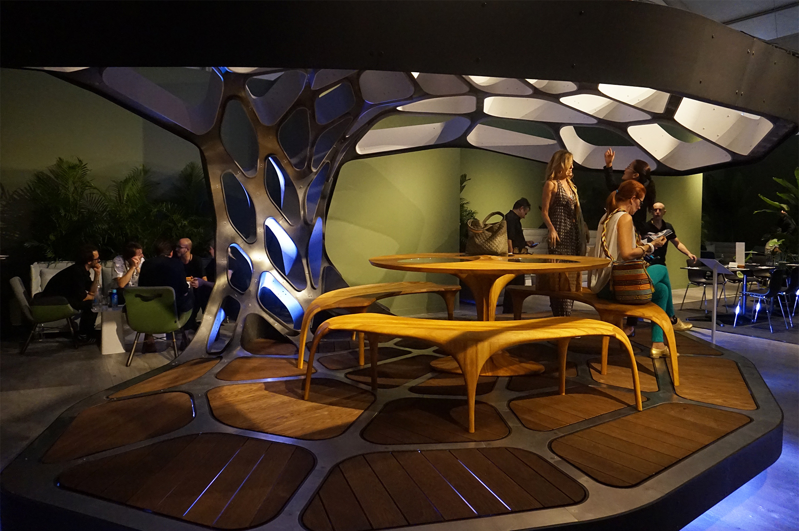 zaha hadid volu, dining pavilion at design miami/