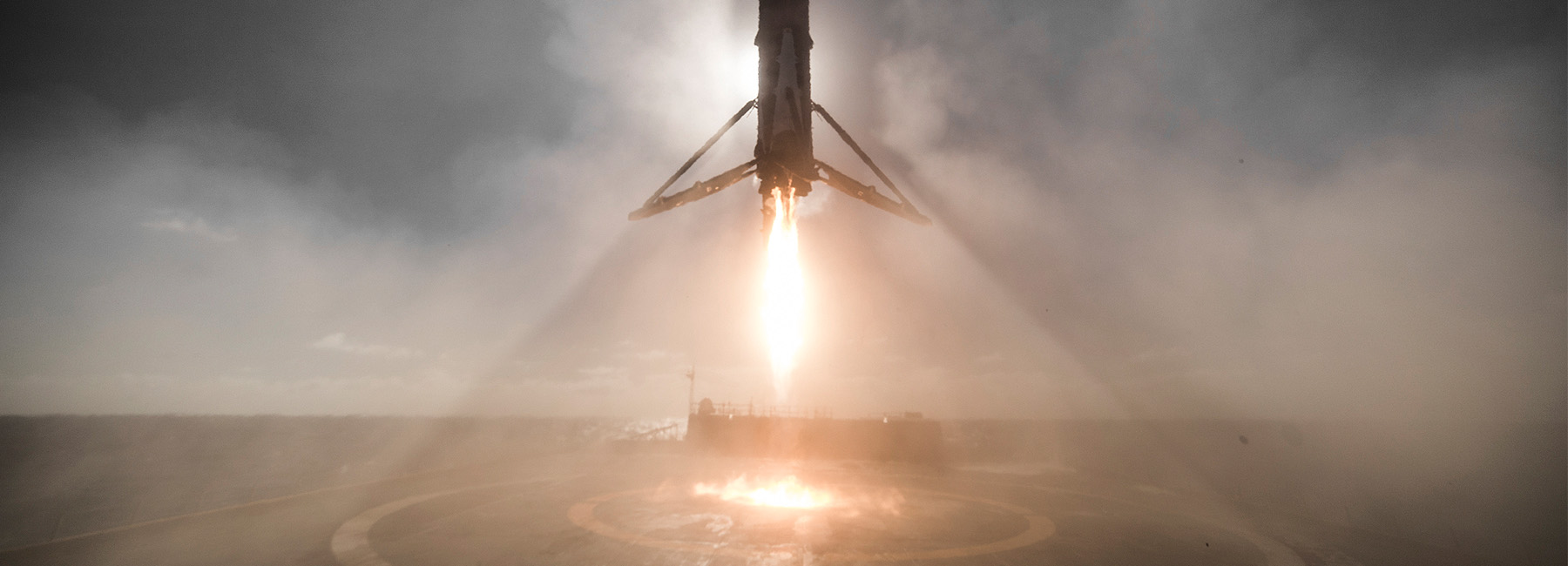 drone captures the moment elon musk's spaceX falcon 9 rocket touches down on earth