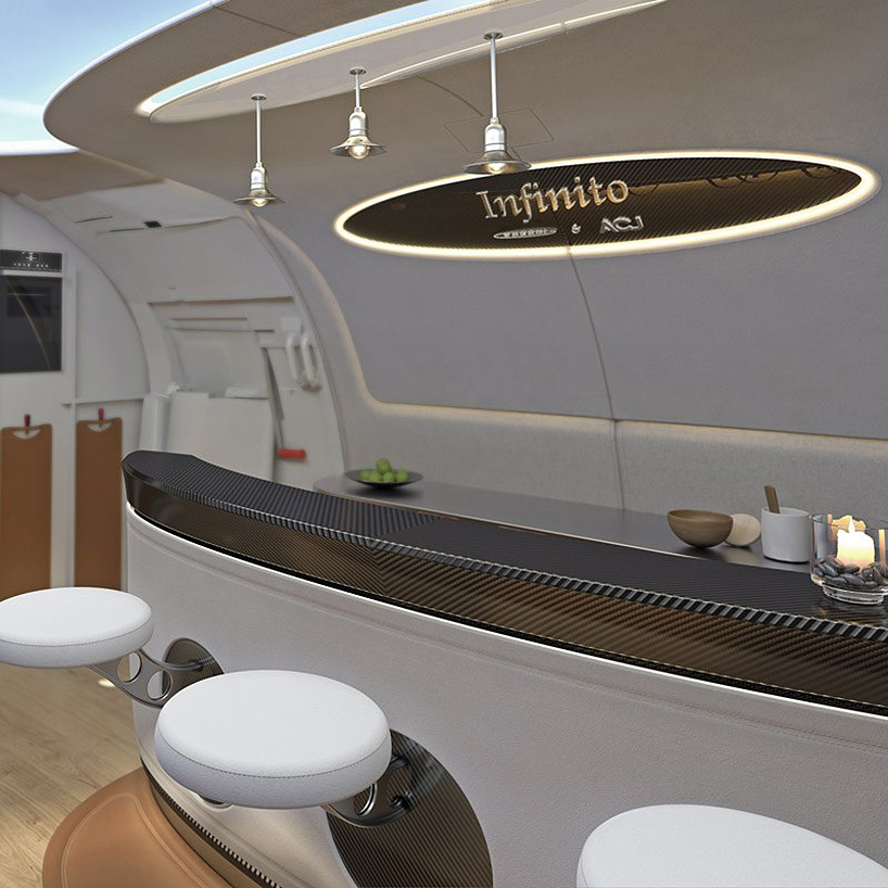 pagani encircles interior for airbus infinito cabin with a full ceiling ...