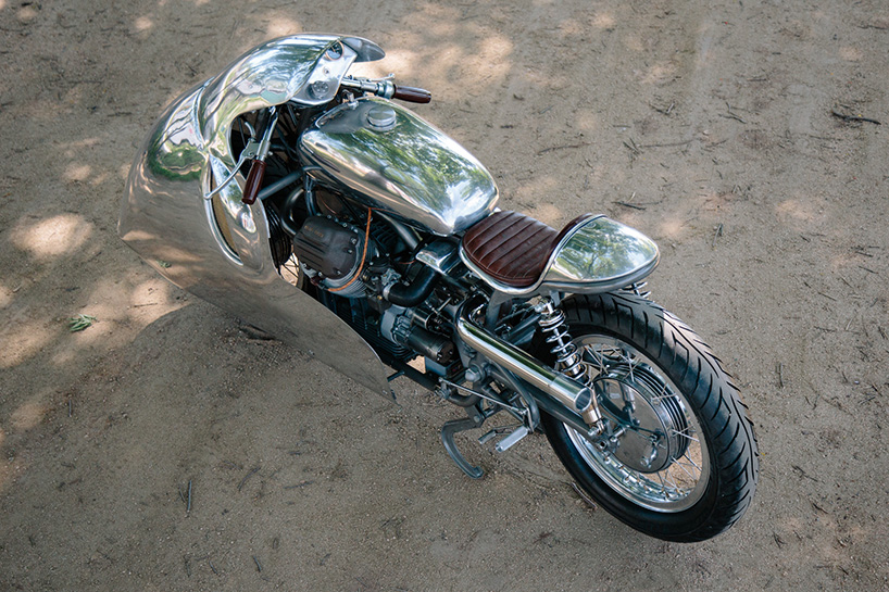 rodsmith motorcycles' custom moto guzzi dustbin racer