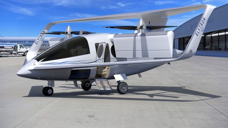 elytron VTOL air-taxi concept fuses an airplane with a helicopter