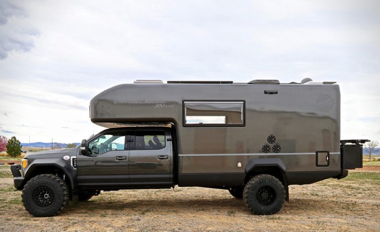 the ford earth roamer XV-LTS camper makes off-the-grid living a reality