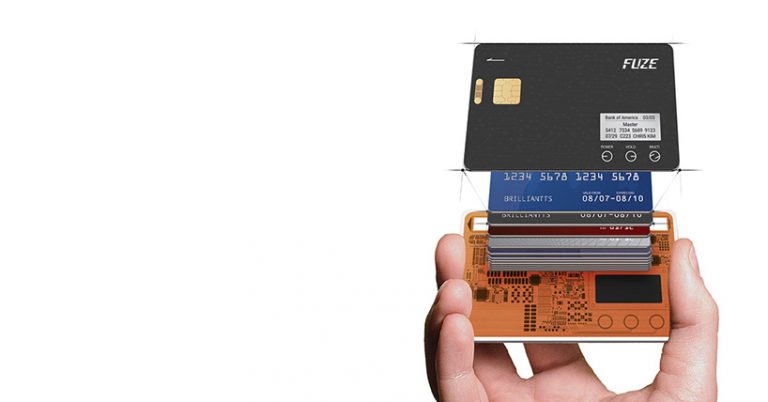 the fuze card slims down your whole wallet into one nifty smartcard