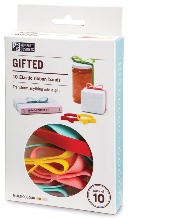 monkey business makes gift-wrapping easy with playful silicone ribbons