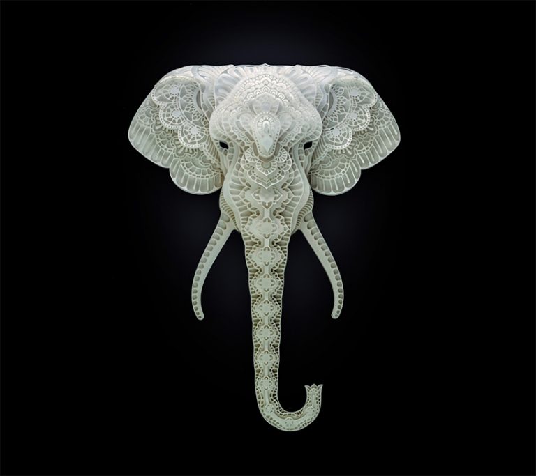 patrick cabral's intricate papercuts raise awareness for vulnerable species