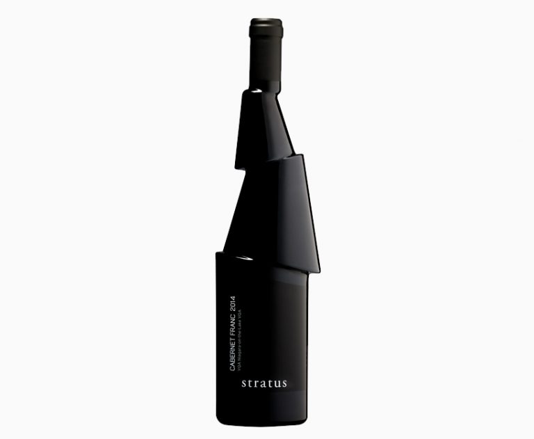 karim rashid sculpts deconstructed decant bottle for stratus vineyards