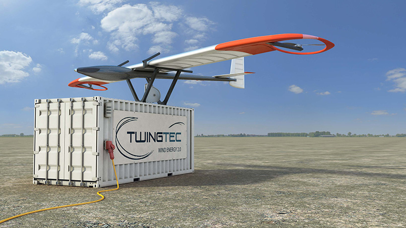 twingtec drone wind harvester flies like a kite to reel in power from ...