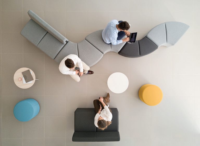 ACTIU bend modular soft seating adapts for work spaces and needs