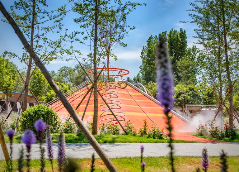 BAM's 'indigo playground' features discs that cast a checkerboard of ...