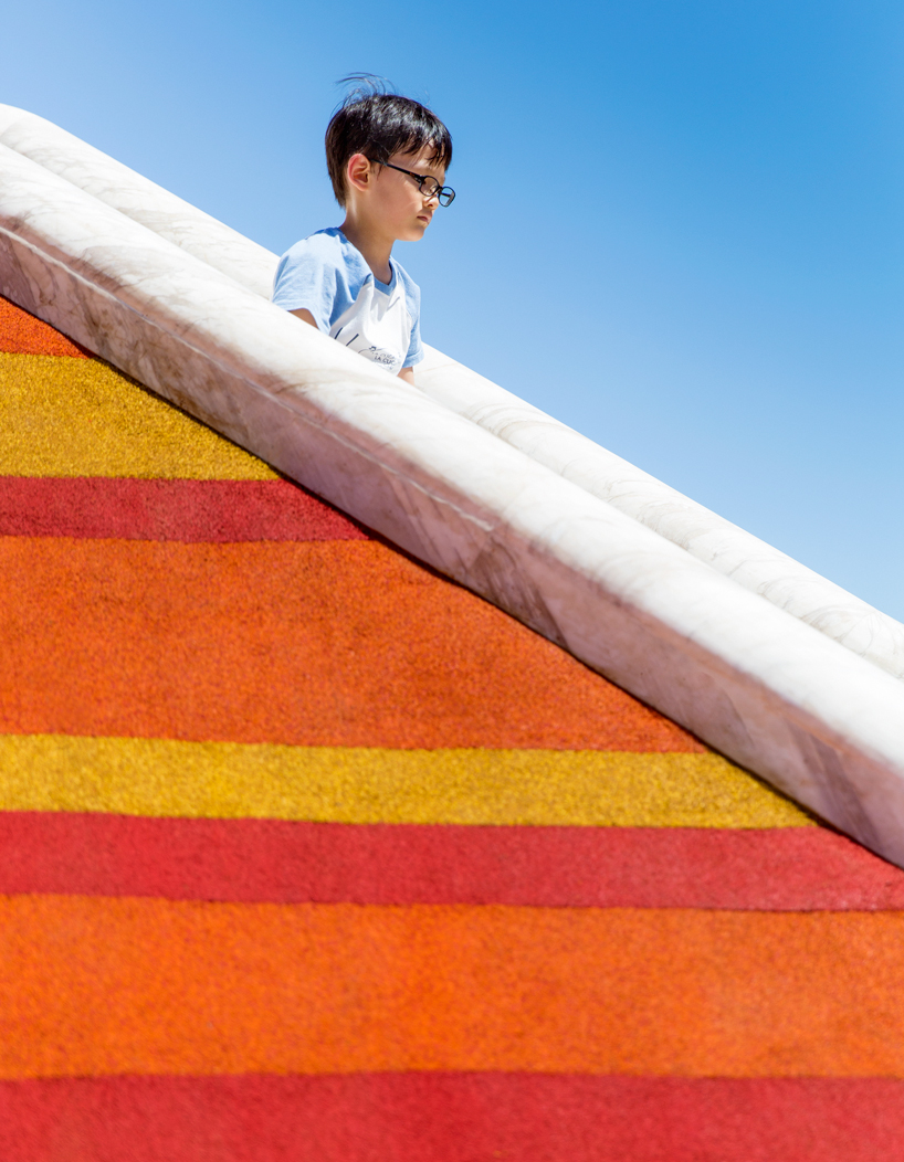 BAM's 'indigo playground' features discs that cast a checkerboard of ...