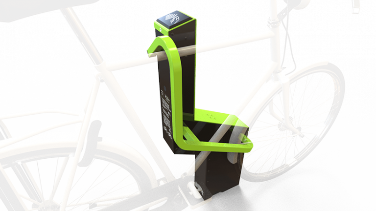 bikeep smart bike rack syncs with your phone to lock your bicycle safely