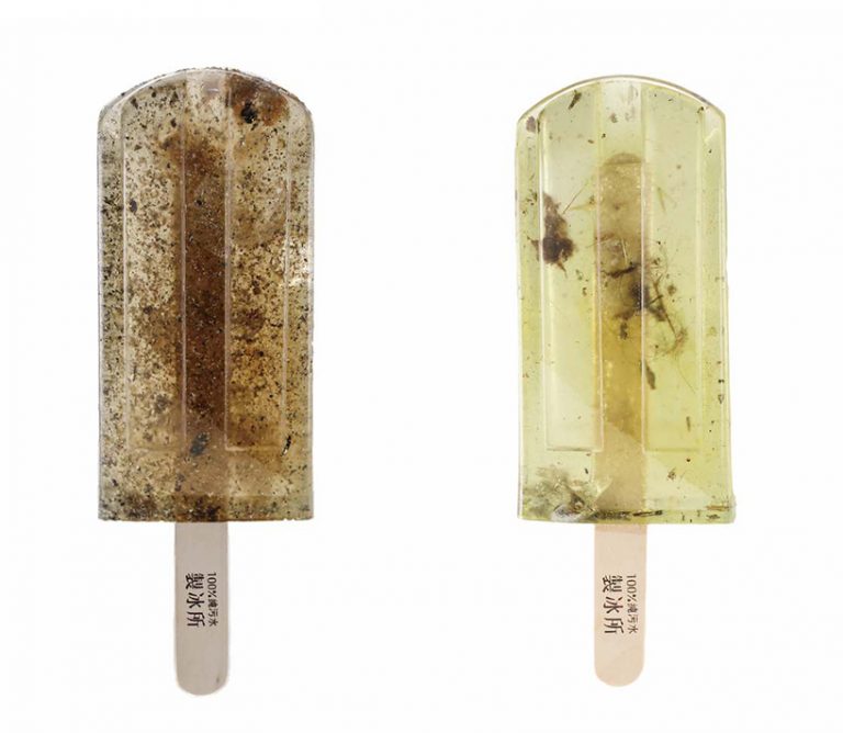 polluted water popsicles raise awareness on taiwan's water contamination