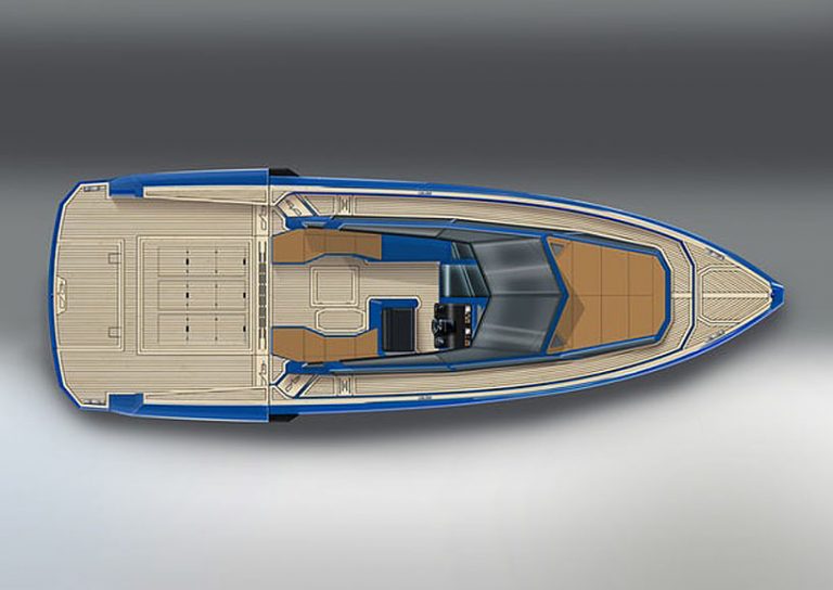 evo WA yacht's modular deck extends at the push of a button