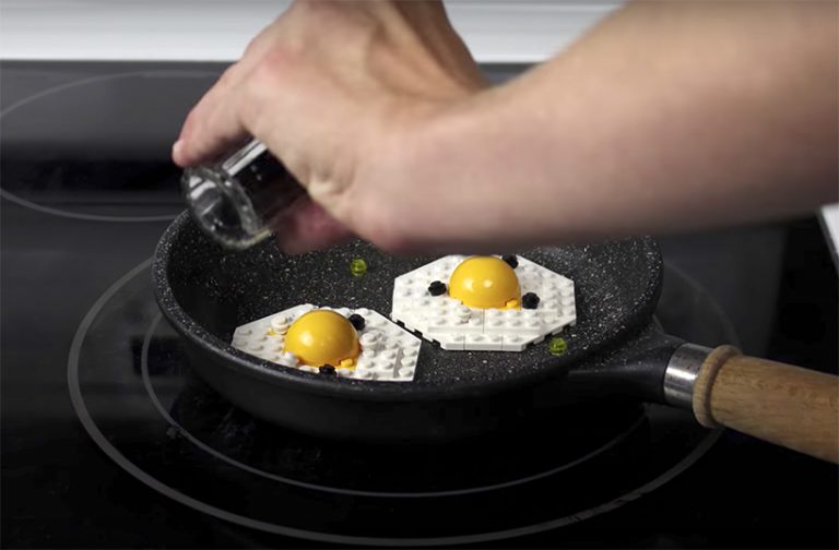 this appetizing LEGO breakfast uses unusual ingredients