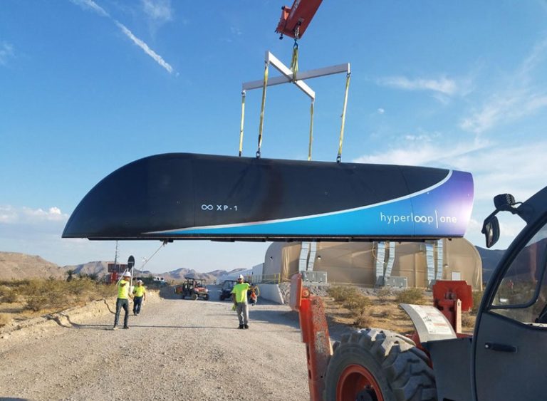 hyperloop one levitates vehicle above test-track in first full-scale test