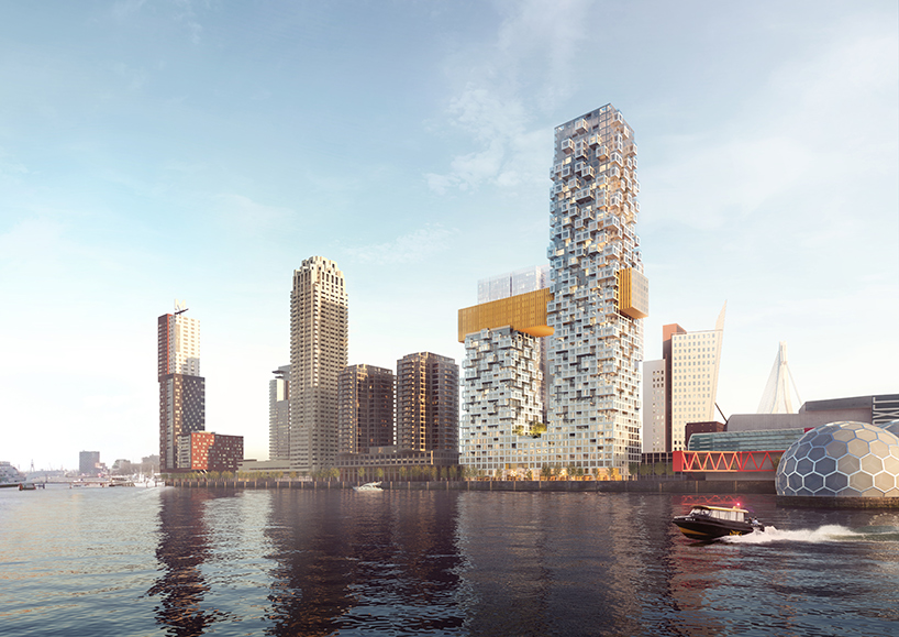 MVRDV to develop mixed-use towers connected by air bridge in rotterdam