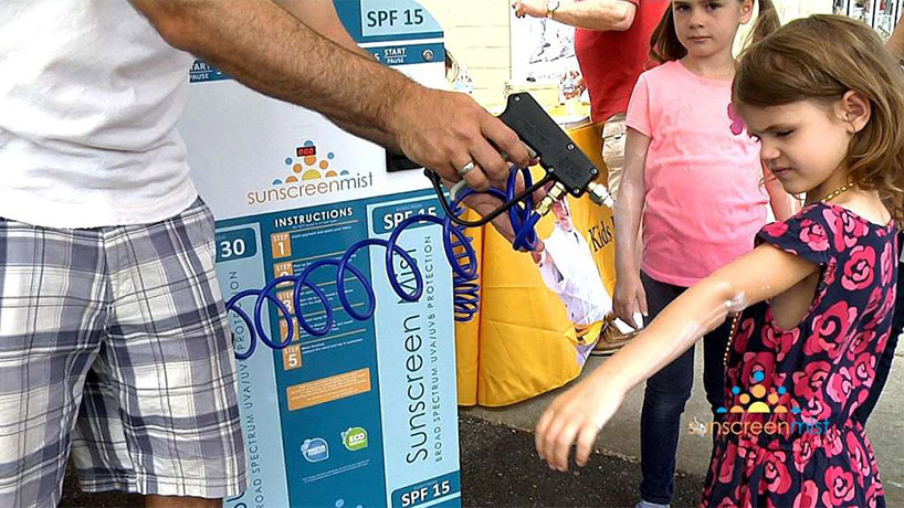 sunscreenmist against snappyscreen, an automatic spray-on booths rivalry