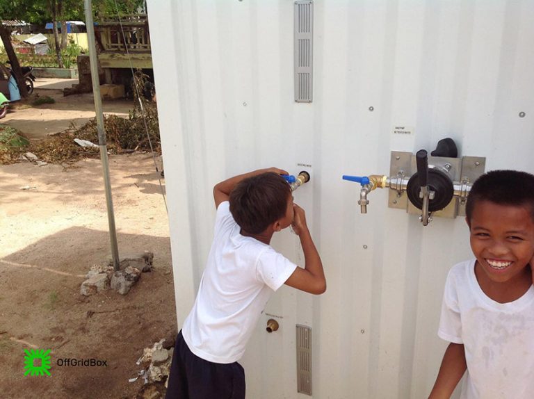 off grid box brings clean water and power to all