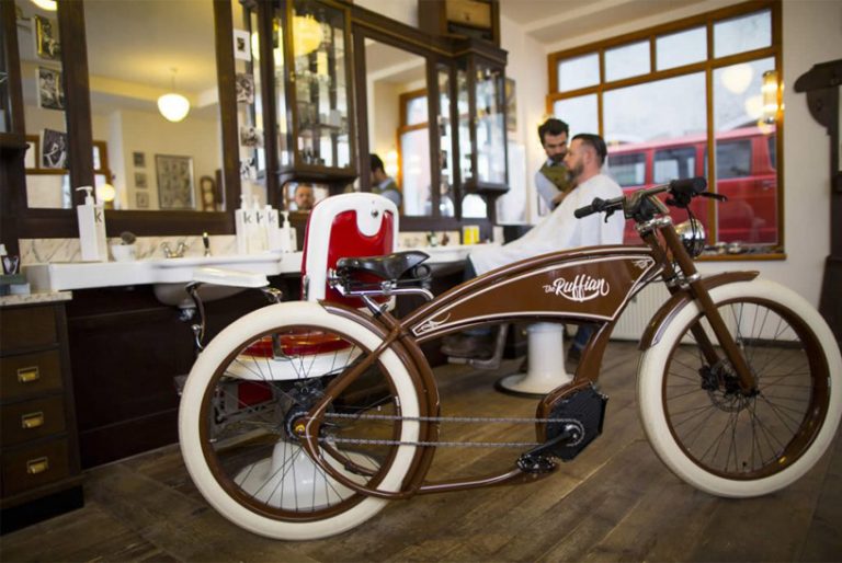 ruff cycles' ruffian electric bike echoes motorcycle style from 1900s