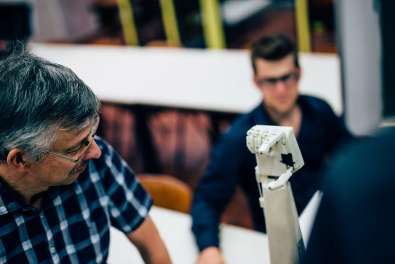 3D-printed robotic arm translates speech into sign language