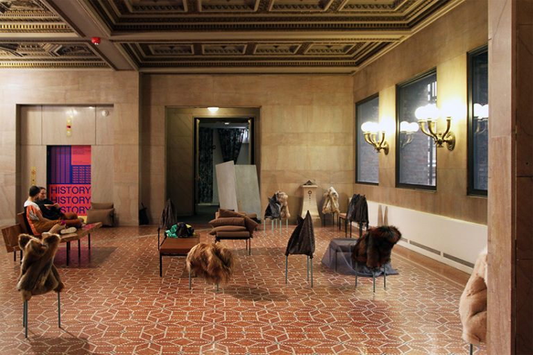 BLESS 'dresses' furniture for chicago architecture biennial lounge