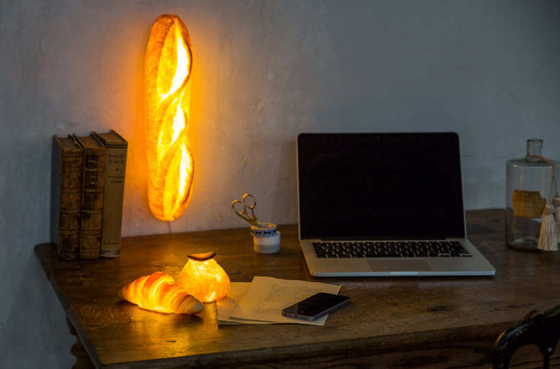 foodies rejoice: yukiko morita transforms real bread into functional lamps
