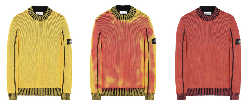 stone island's thermo-sensitive ice knitwear collection changes color ...
