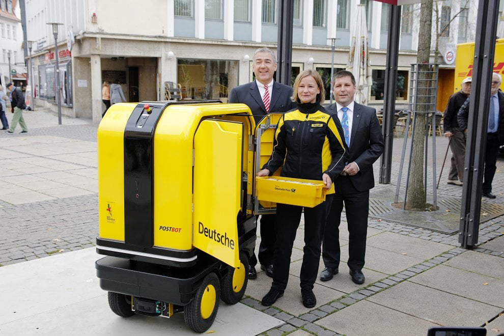deutsche post launch testing of autonomous robot PostBOT