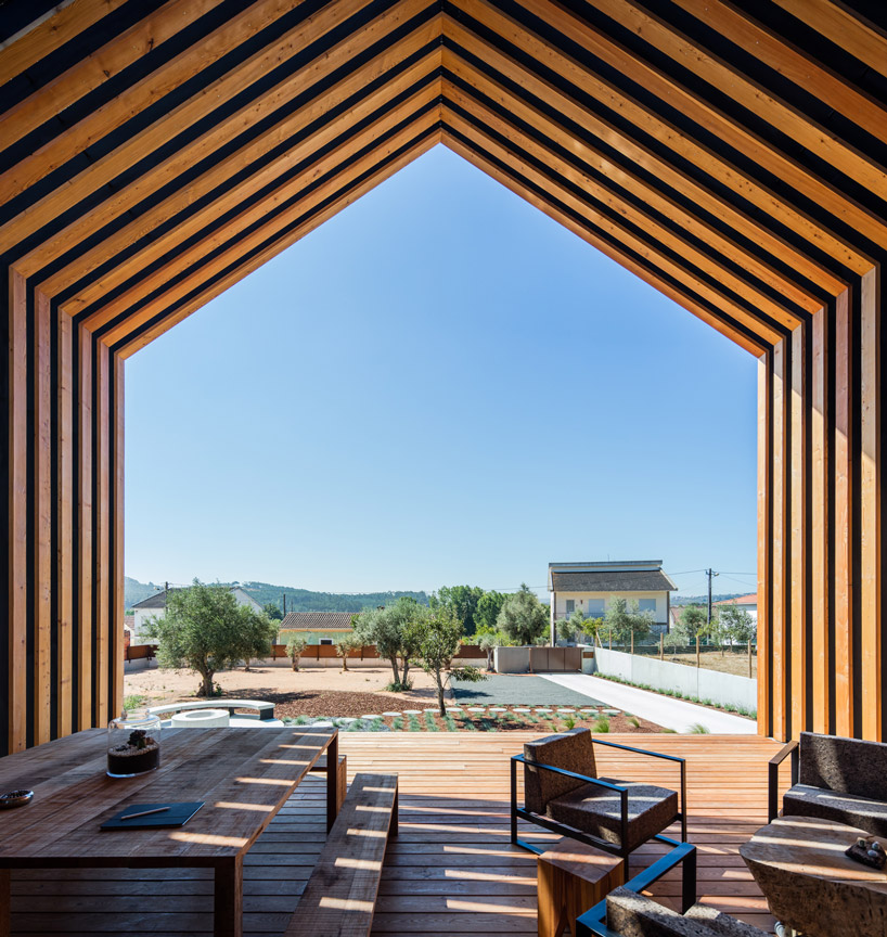 filipe saraiva arquitectos designs pentagonal house-shaped residence in ...