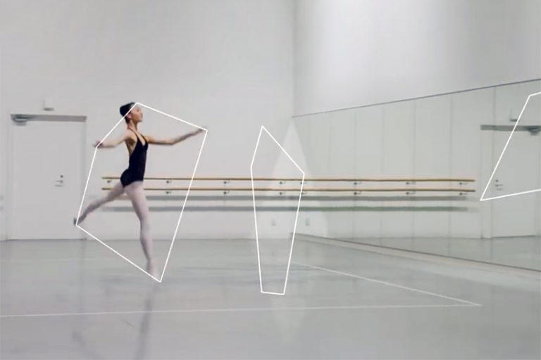 ballerina's movements mesmerizingly traced by algorithmically-generated ...