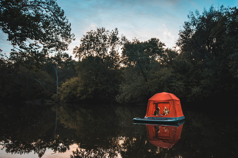 smithfly's shoal kit is the world's first inflatable floating raft tent