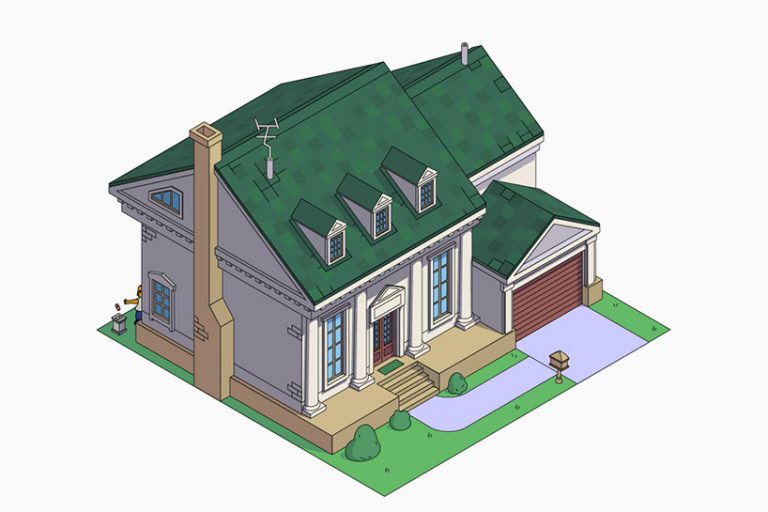 what the simpsons' home would look like in different architectural styles