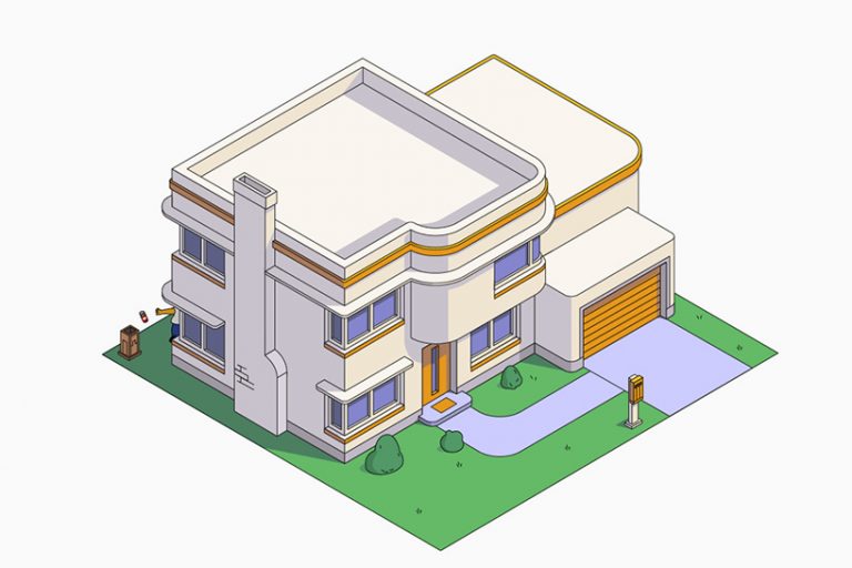 what the simpsons' home would look like in different architectural styles