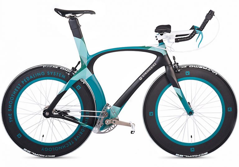 the stringbike uses a rope and pulley drive system instead of a ...