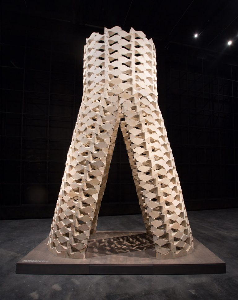 AAU ANASTAS interweaves intricate, immersive installation in OMA's concrete