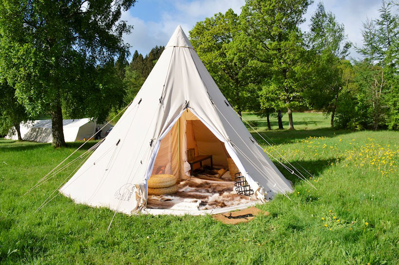 nordisk's tents pay a tribute to the traditional nomadic tepees