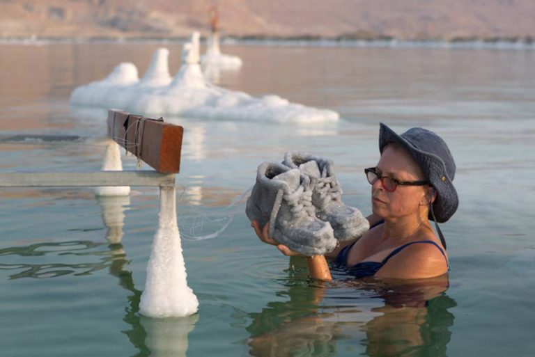 salt sculptures rise after dead sea baptism of everyday objects in salt ...